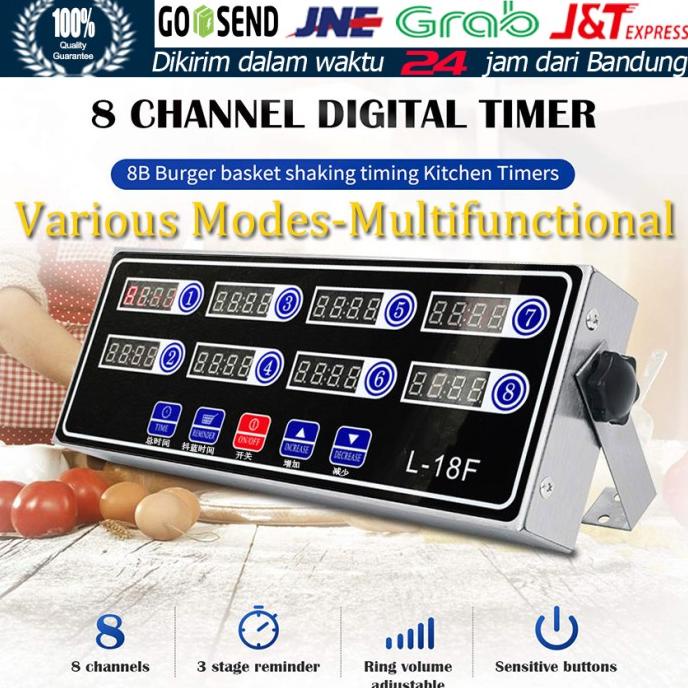 Jual 3 Stage Reminder 8 Channel Digital Timer CAL-8B Shaking Timing ...