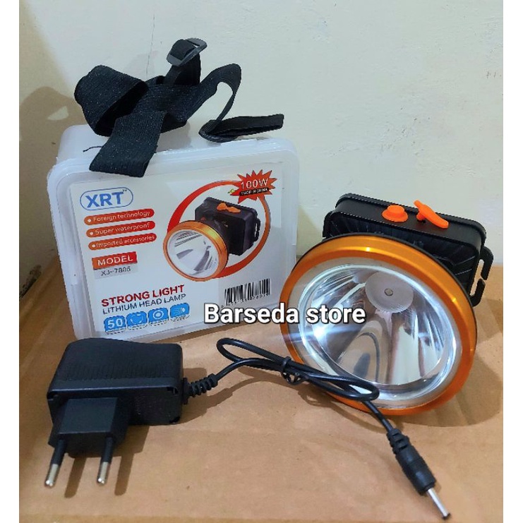 Jual Senter kepala LED charge 30/80/100/150 watt super terang XJ-7805 ...