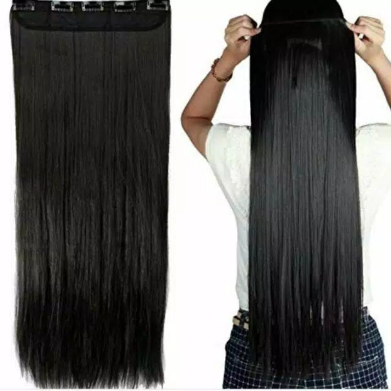 Jual Bayar Di tempat Cod hair clip lurus panjang 70-80 Cm murah ...