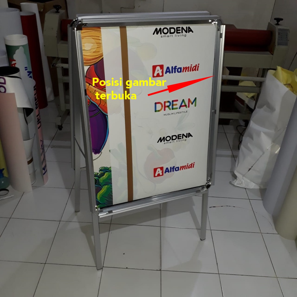 Jual Frame stand Display Snap Board Poster Stand Holder Portable ...