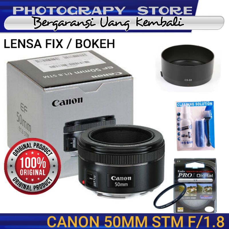 Jual LENSA FIX CANON 50MM F 1.8 STM BERGARANSI 1 TAHUN DAN PRODUK ...