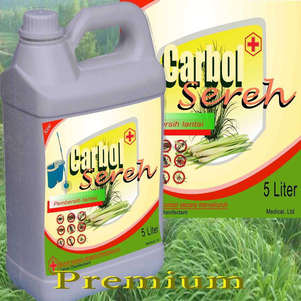 Jual CARBOL PEMBERSIH 5 LITER WANGI SEREH SEGAR TAHAN LAMA PEMBUNUH ...