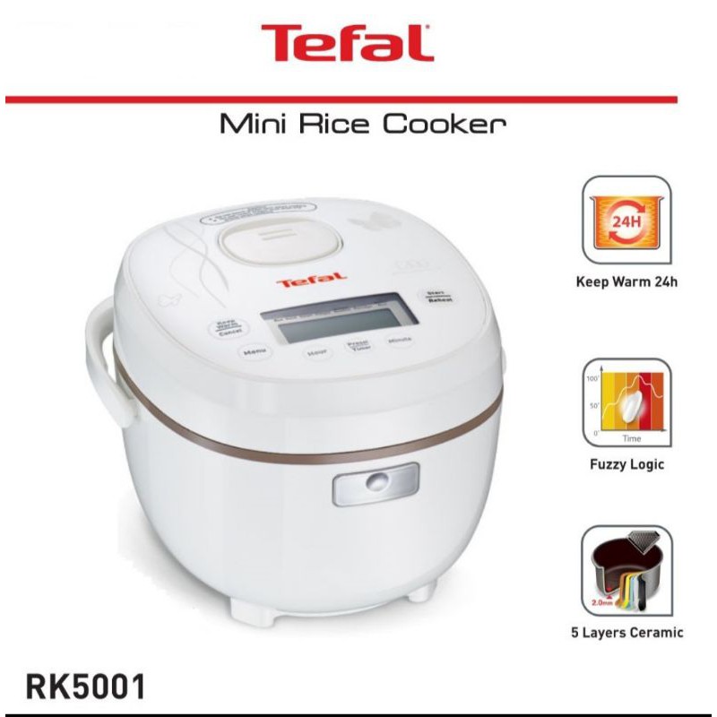 Jual Tefal Fuzzy Logic Mini Rice Cooker 0,7L RK 5001 | Shopee Indonesia