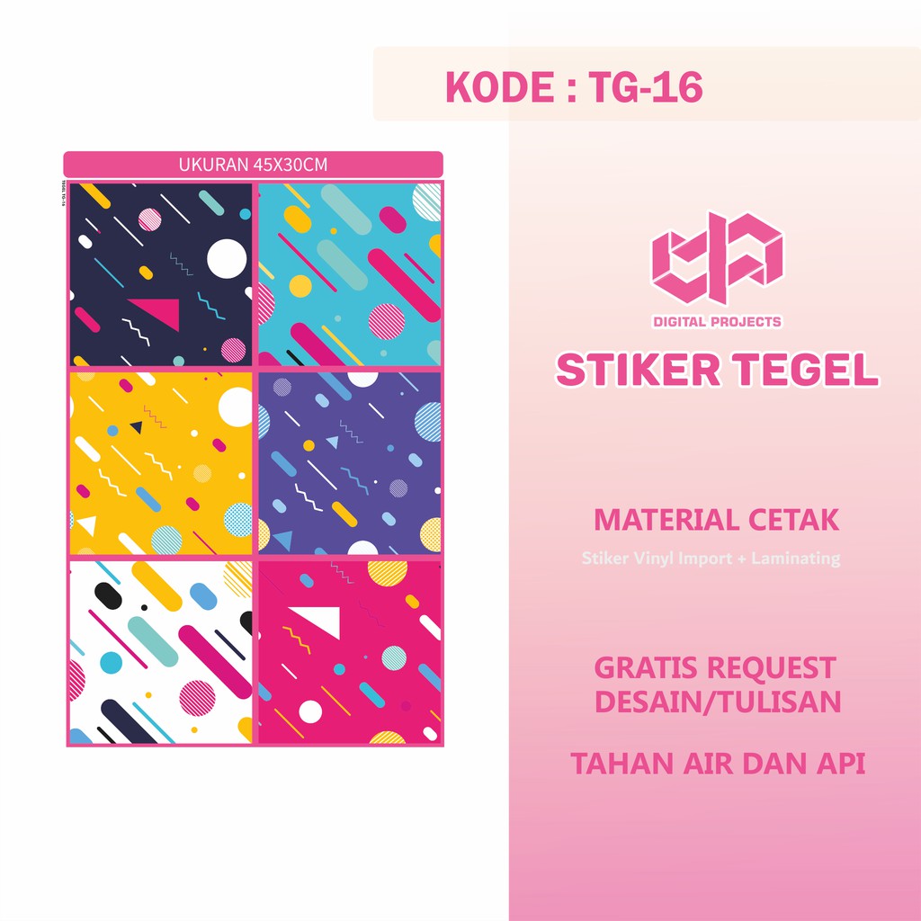 Jual Stiker Meja Tegel Dinding Kaca Lantai Rumah design motif dot warna ...