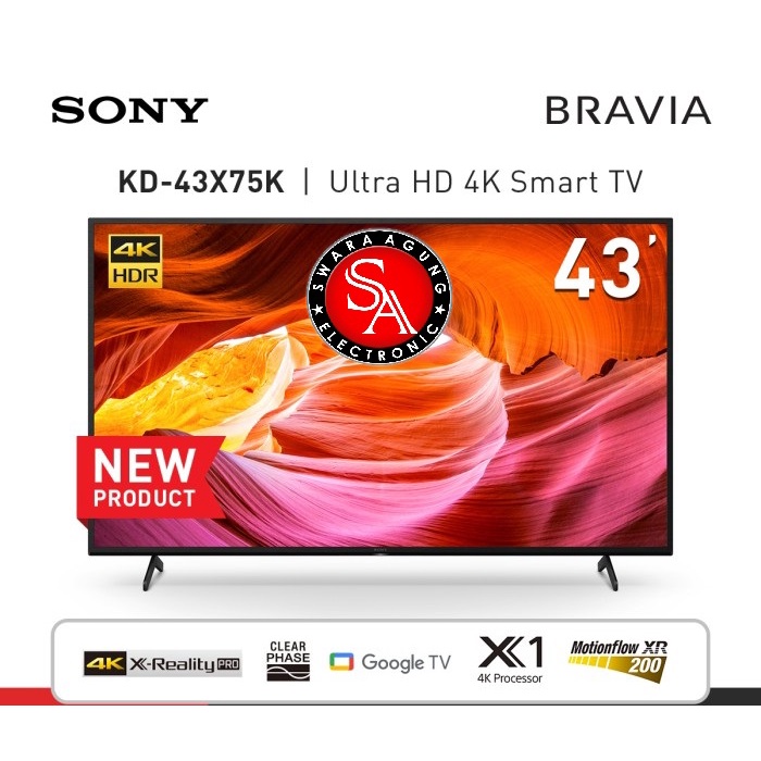 Jual Led UHD 4K Google TV 43 Inch SONY Type: 43X75K (Khusus Daerah ...