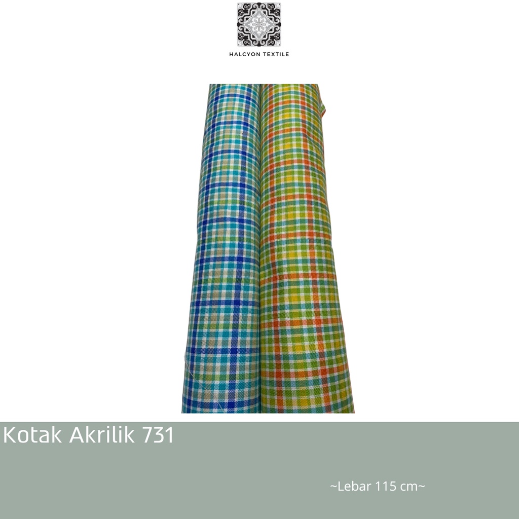 Jual Kain Katun Akrilik Motif Kotak-Kotak 731 Lebar 115cm | Shopee ...