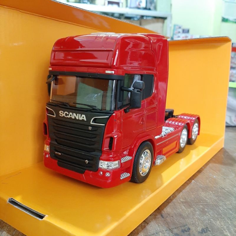 Jual Diecast Truck SCANIA V8 R730 - Miniatur Truk Scania Welly DieCast ...