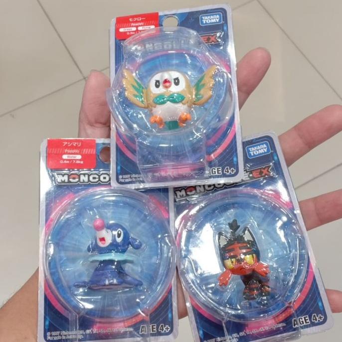 Jual Moncolle Trio popplio alola alolan litten rowlet sun & moon ...