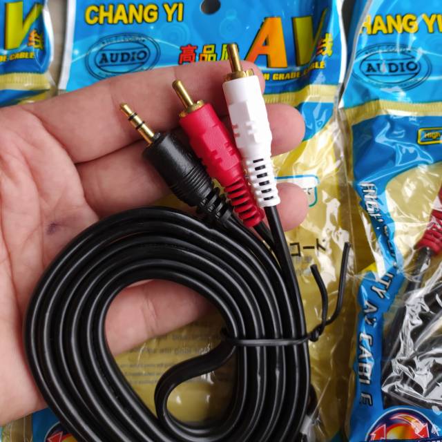 Jual KABEL RCA TO HP KABEL 2IN1 / KABEL 2-1 AUDIO HP | Shopee Indonesia