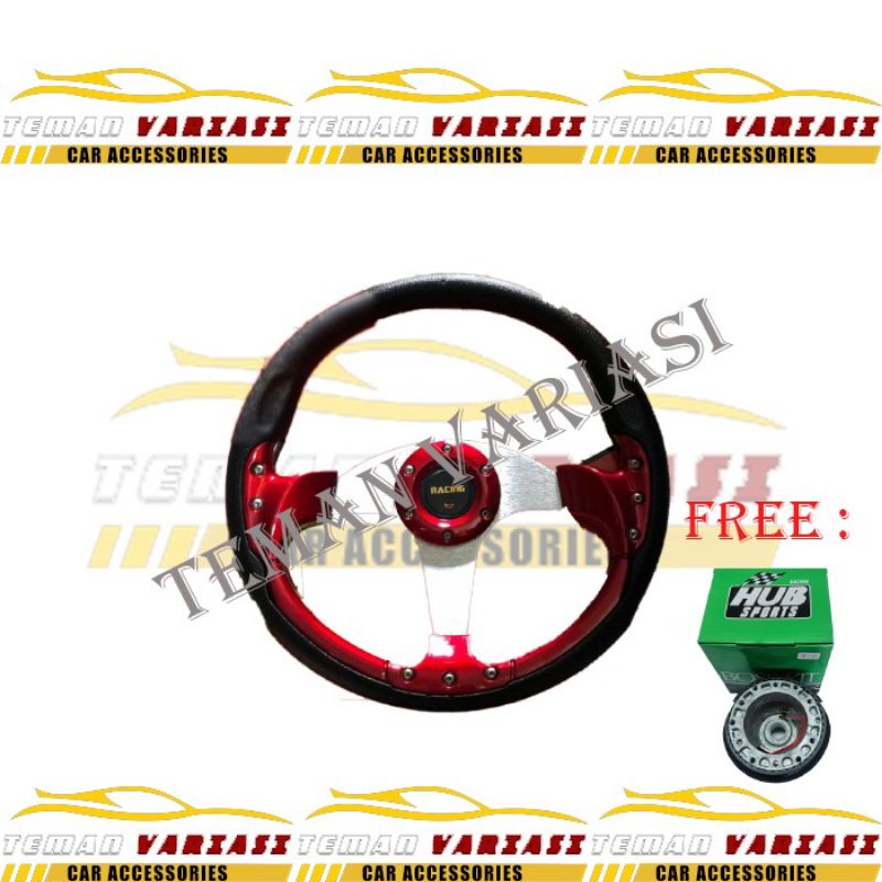 Jual PAKET STIR STEER SETIR RACING RASING IMPORT 13INCH 14INCH + BOSKIT ...