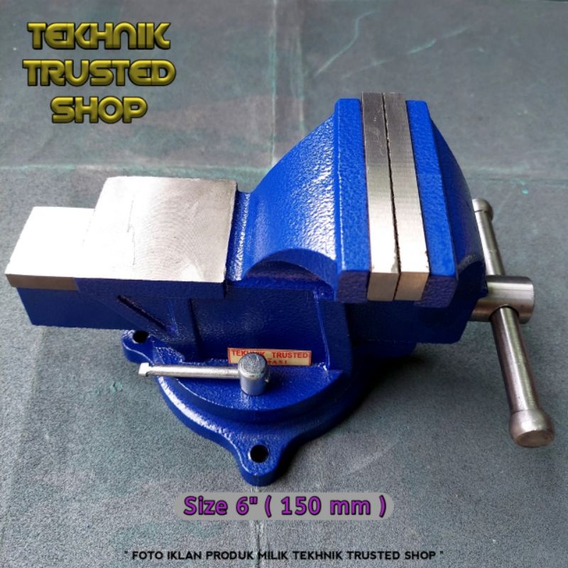 Jual Bench vice ragum 6" 150 mm Tanggem clamp klem catok meja besi cor ...