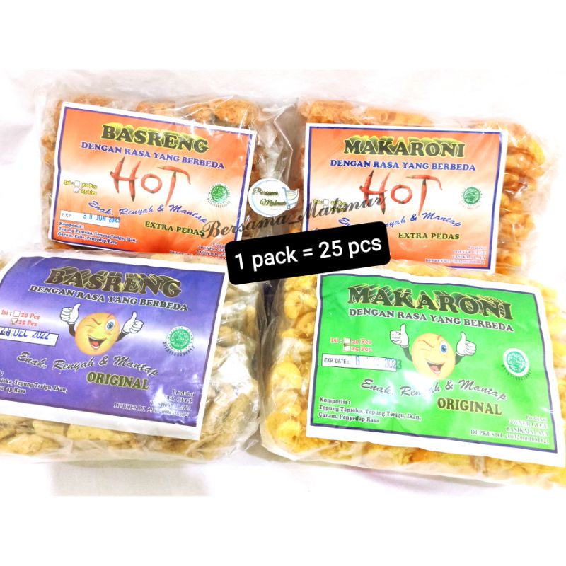 Jual Basreng / Makaroni HOT & Original (1 pack @ 25 pcs) | Shopee Indonesia