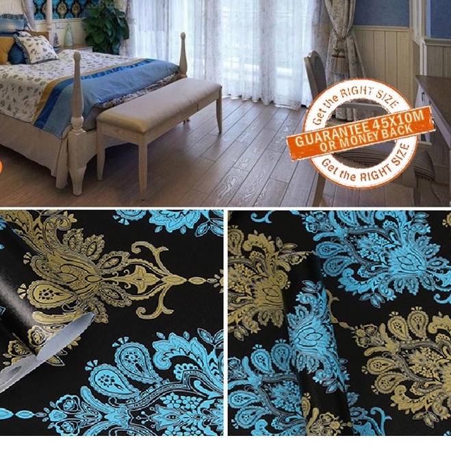 Jual DTG Wallpaper Dinding Batik Merah Hitam Coklat Pink Maron Motif ...
