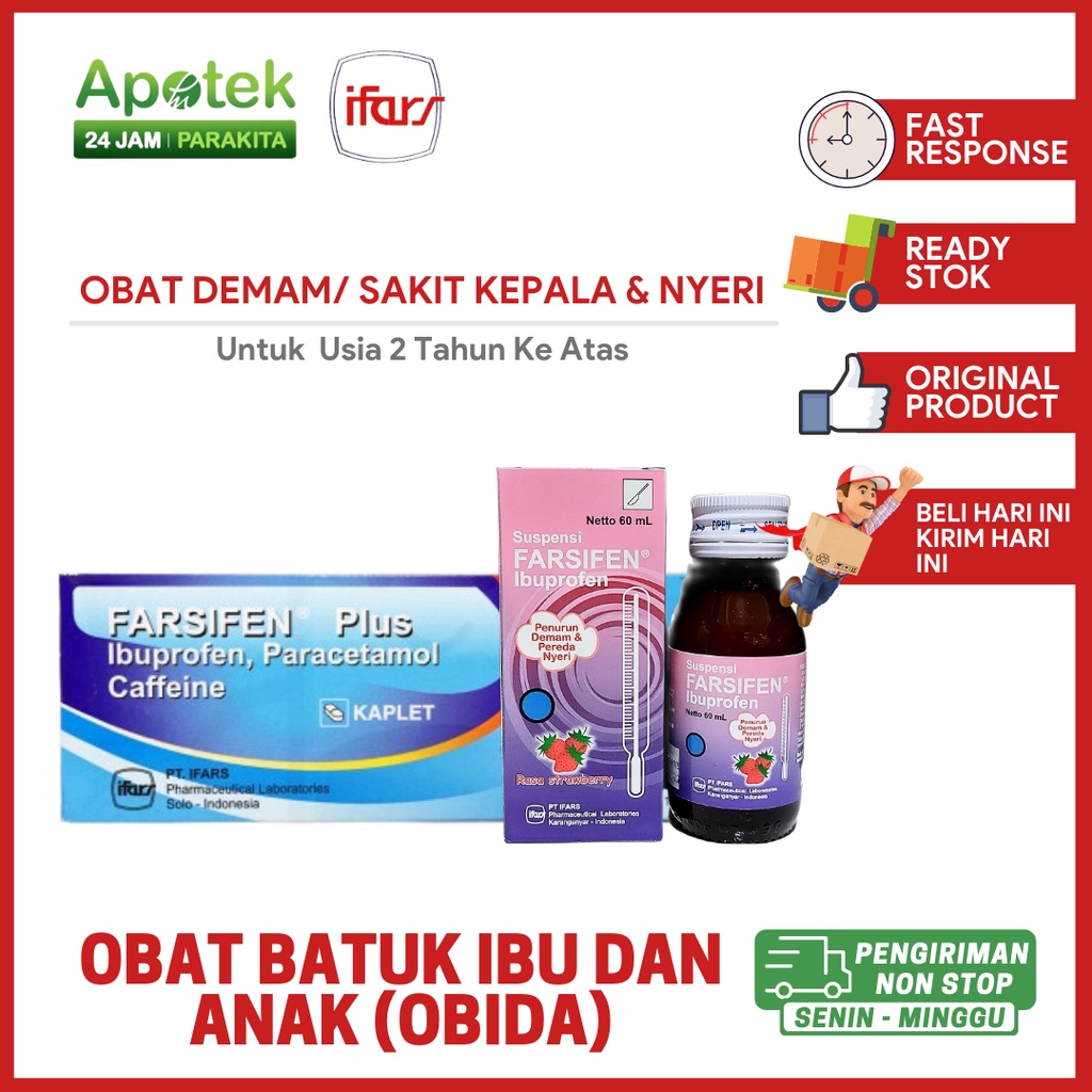 Jual Farsifen Syrup Dan Farsifen Plus Tablet / Obat Demam Dan Antinyeri ...