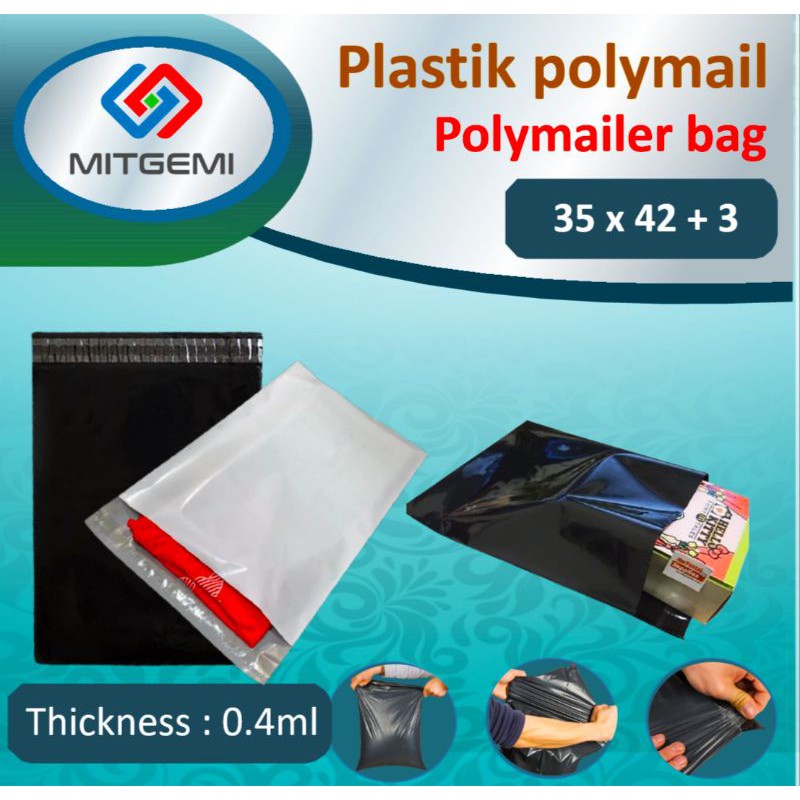 Jual plastik polymail - amplop polymailer - poly mailer bag uk 35 x 42 ...