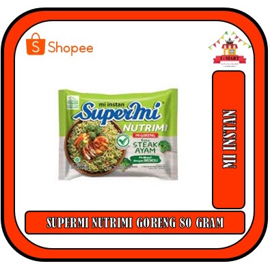 Jual SUPERMI NUTRIMI 80 GRAM MI INSTAN MIE GORENG DIBUAT DENGAN BROKOLI ...