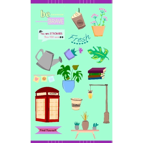 Jual Sticker Pack Vinyl ukuran A6 | Stiker Sheet | Stiker asthetic ...