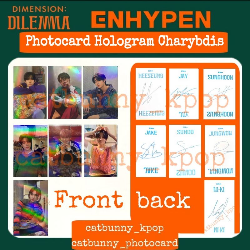 Jual Photocard Hologram Enhypen Unofficial Dimension Dilemma Scylla Charybdis Oddyseus | Shopee ...