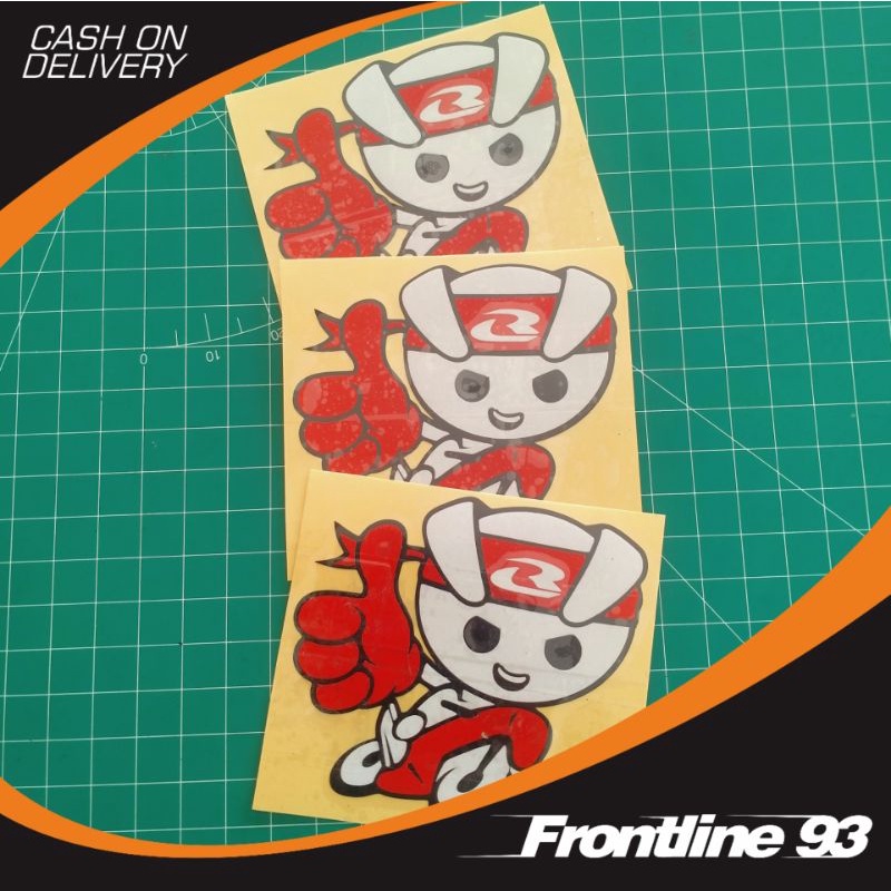 Jual Cetak Cutting Sticker Logo Racing Boy Mascot Custom Stiker Cutting ...
