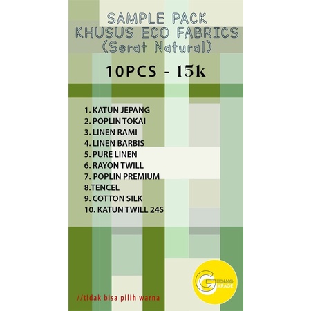 Jual Sample Pack Kain Gudang Garage swatches | Shopee Indonesia