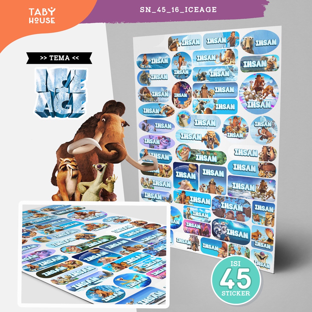Jual Sticker nama Animasi movie - 45 pcs (BIG HERO 6, HOW TO TRAIN ...