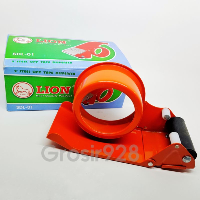 Jual OPP Tape Dispenser Metal Besi / Alat Pemotong Lakban Plakban Lion ...