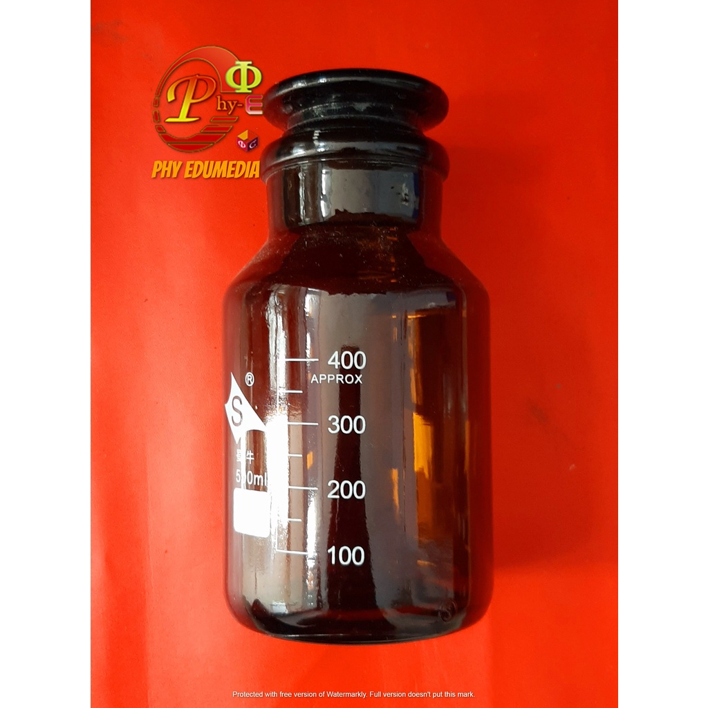 Jual Reagent Bottle Brown / Botol Reagen Kaca Coklat 500ml Berskala | Shopee Indonesia