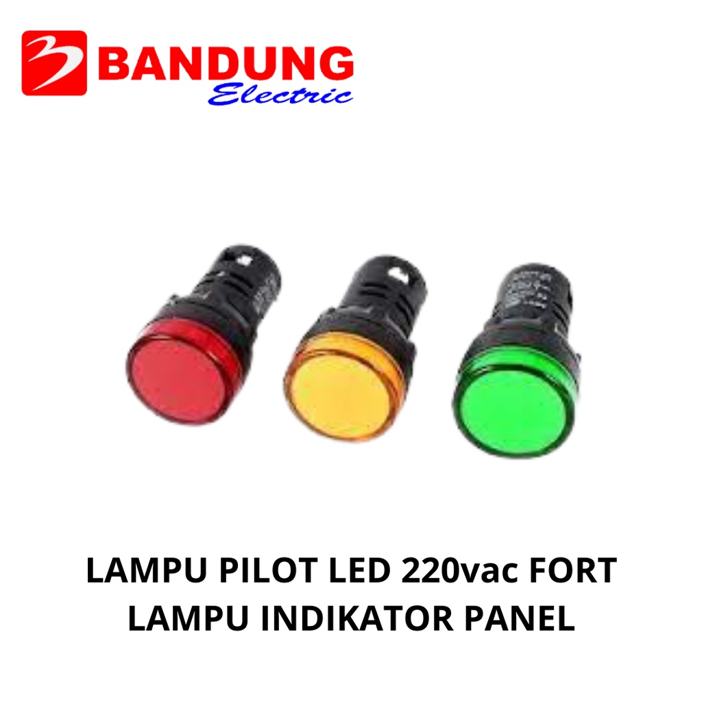 Jual Pilot Lamp FORT 22mm Pilot Lamp Larkin 220V AD22-22DS Merah/Kuning ...