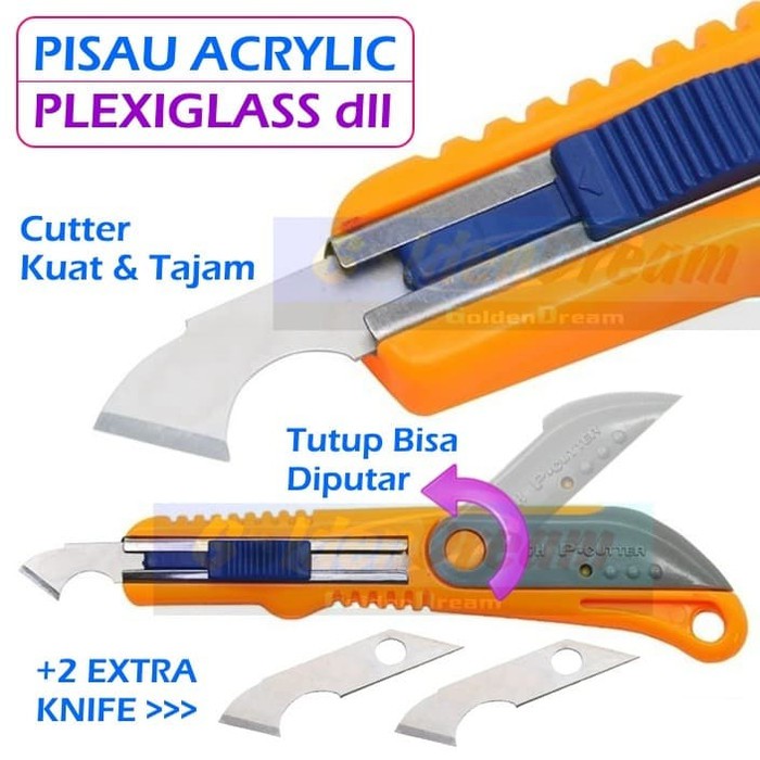 Jual Pisau Acrylic Cutter Cut Akrilik PVC ABS Plexiglass Knife Alat ...
