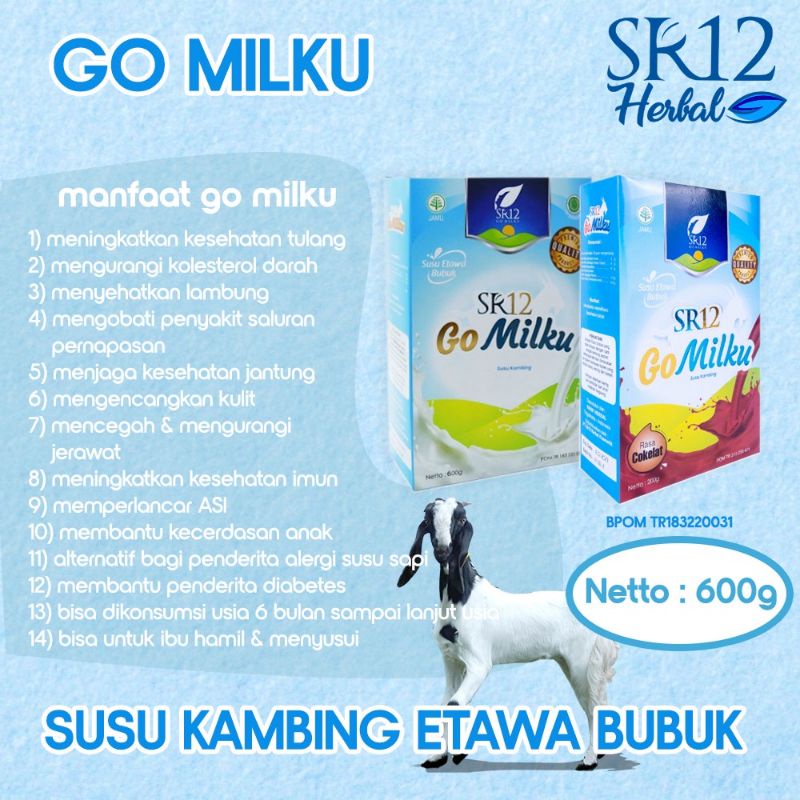 Jual GOMILKU SR12/SUSU KAMBING/SUSU ETAWA/SUSU RENDAH LEMAK/SUSU PUTIH ...