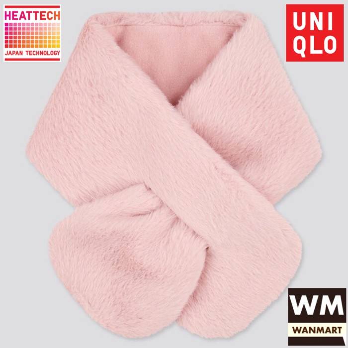 Jual UNIQLO Kids Heattech Tippet Syal Fleece Anak Perempuan Pink ...