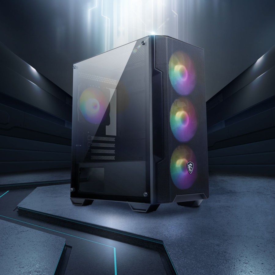 Jual MSI FORGE M100A MESH MICRO ATX PC CASE CASING GAMING CHASSIS ...