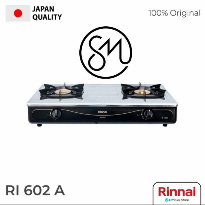 Jual Kompor Gas Rinnai RI-602A / AG 2 tungku 602 A RI602A RI602AG | Shopee Indonesia