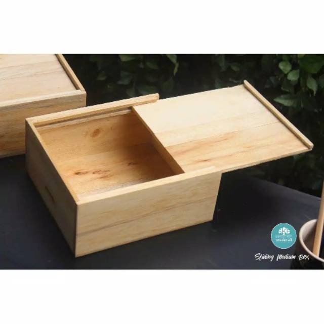 Jual KOTAK KAYU SLIDING BOX KOTAK PENYIMPANAN KOTAK KADO HAMMPERS ...