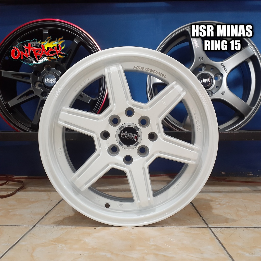 Jual velg mobil brio r15 / velg mobil ayla ring15 / velg mobil jazz r15 type hsr minas r15 lebar ...