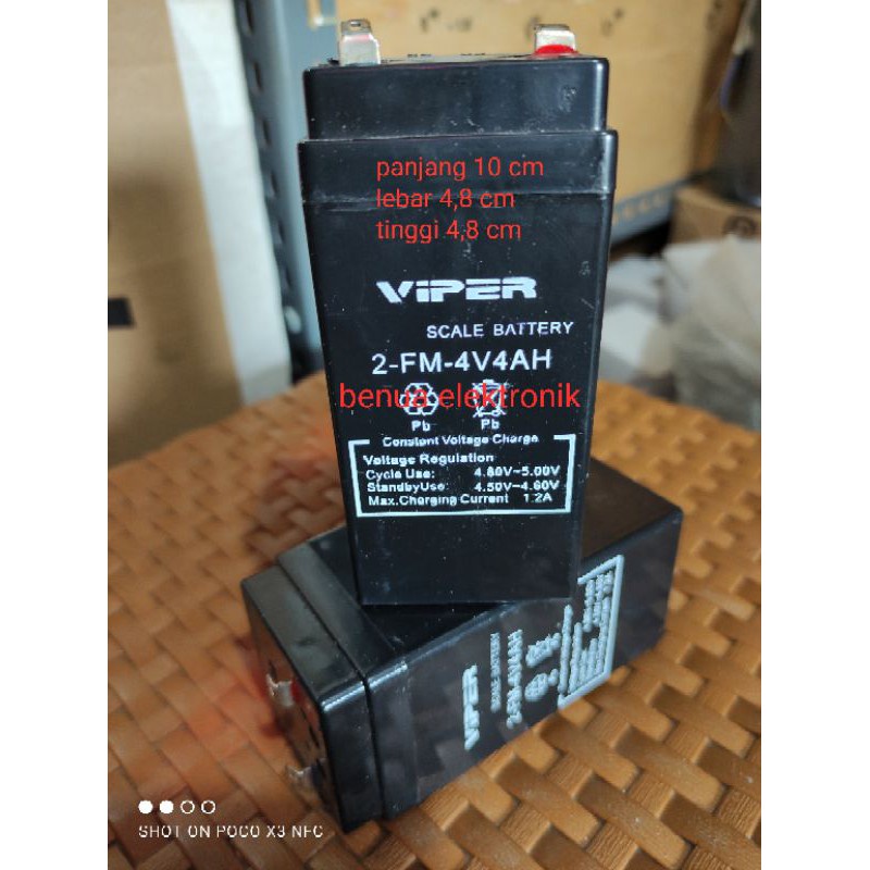 Jual Promo Baterai Batre / Battery / Aki kering 4V4Ah 4v 4Ah Timbangan Digital | Shopee Indonesia