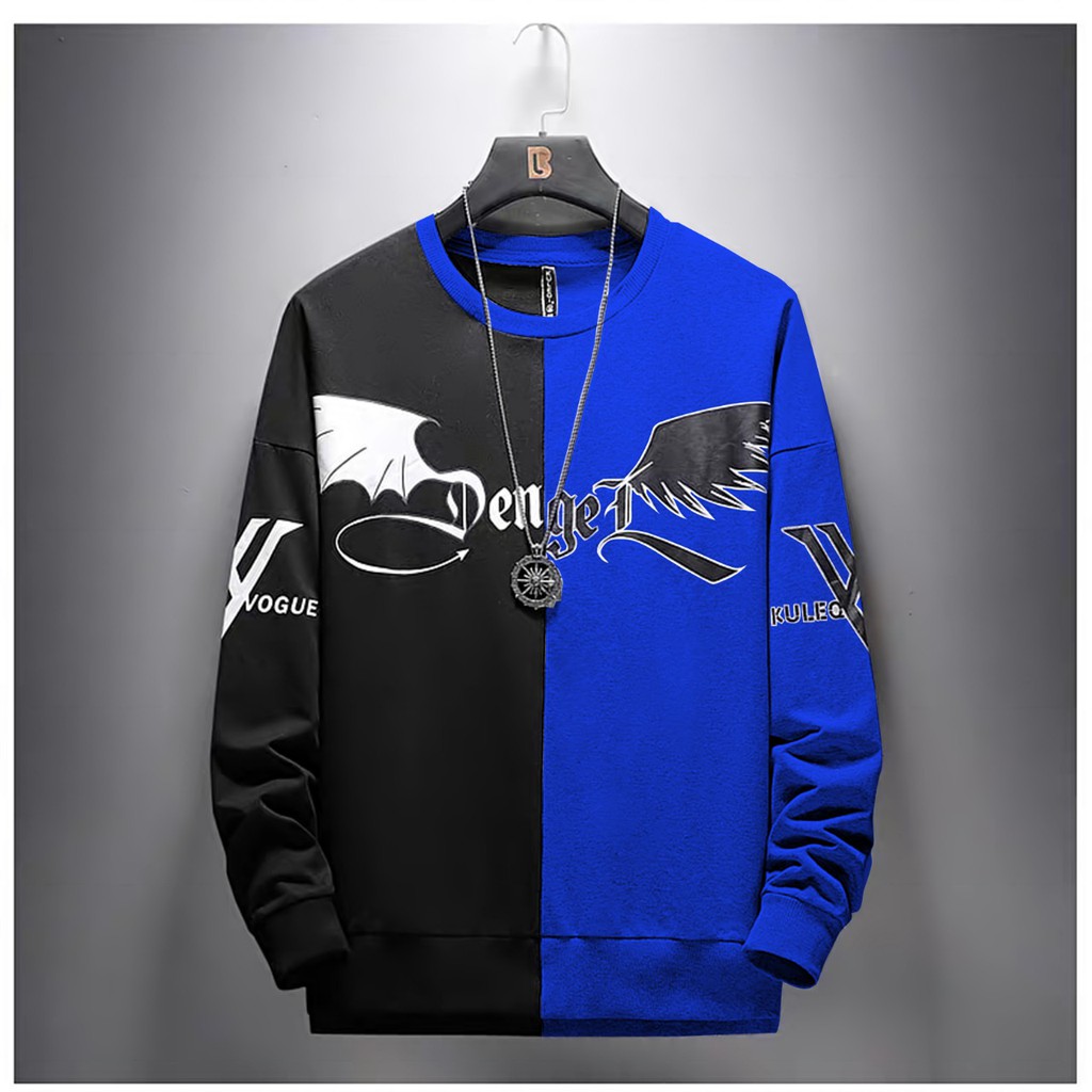 Jual Sweater Pria Kombinasi Denger Sweater Kaos Lengan Panjang Pria ...
