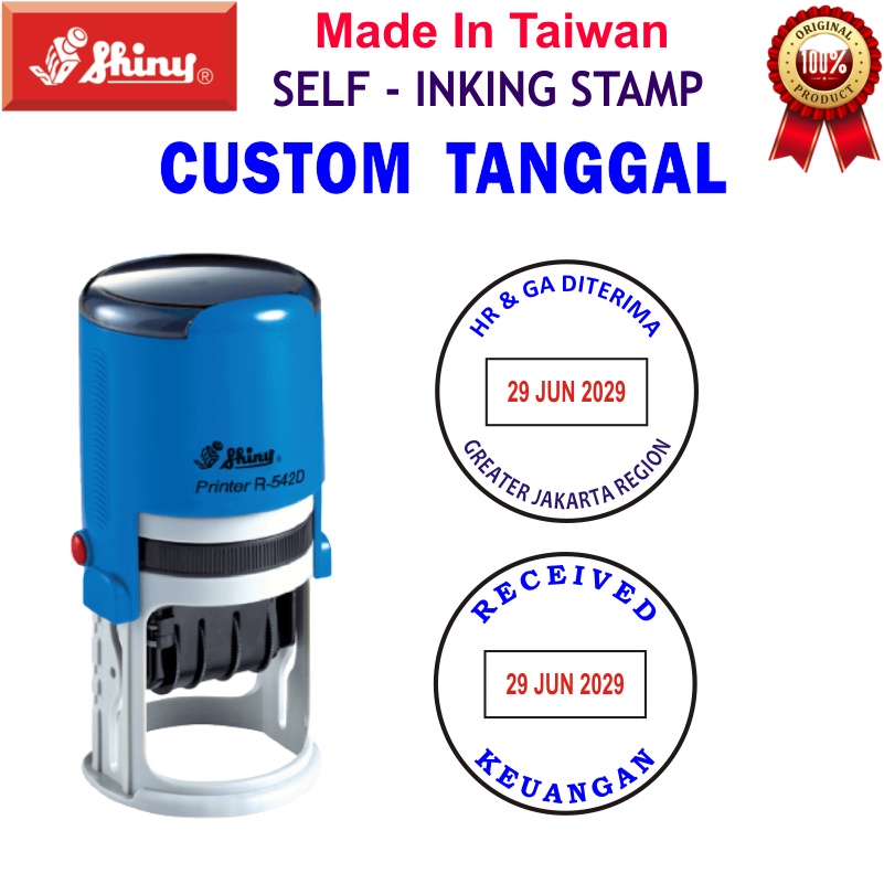 Jual STEMPEL TANGGAL OTOMATIS SHINY CAP KANTOR TOKO DAGANG R-542 DAN R ...