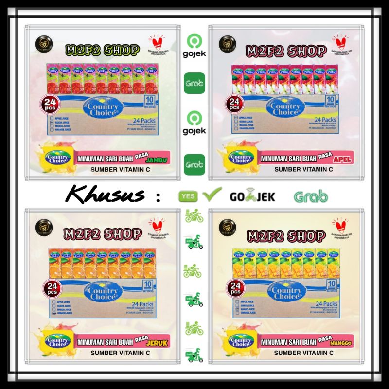 Jual Jus | Juice Country Choice Fit Fresh Semua Rasa - 250 ml Kemasan Karton (Khusus Bluebird ...