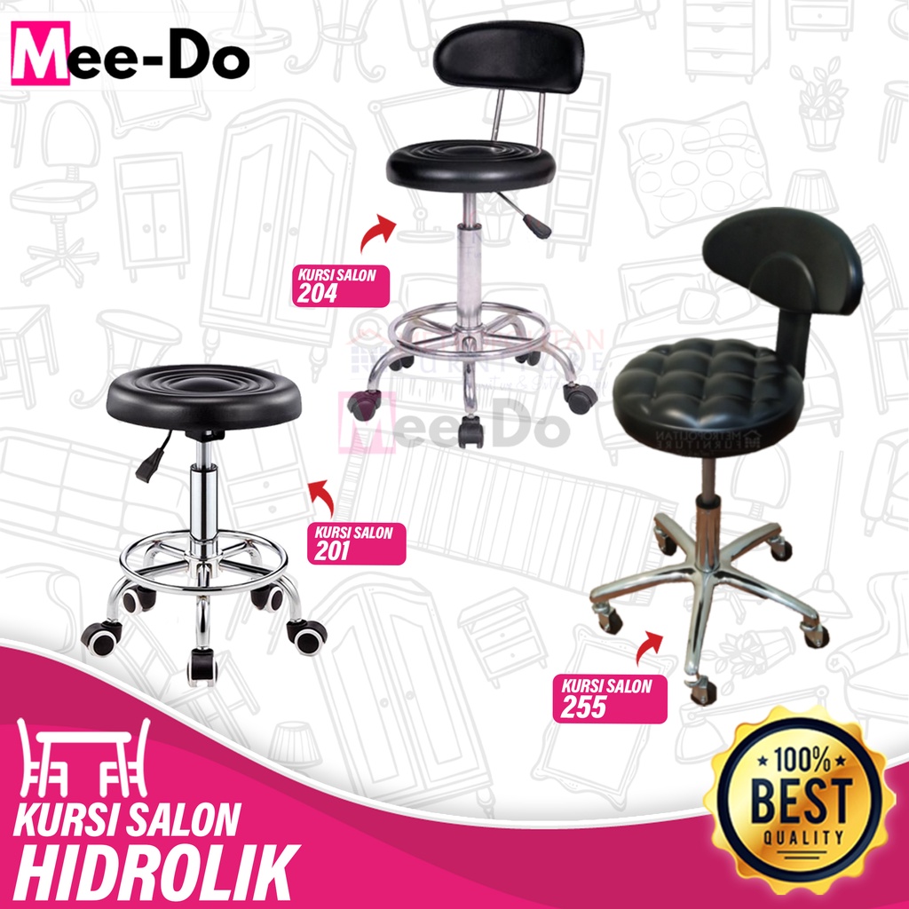 Jual Kursi Salon Hidrolik Bulat Barstool Roda | Shopee Indonesia