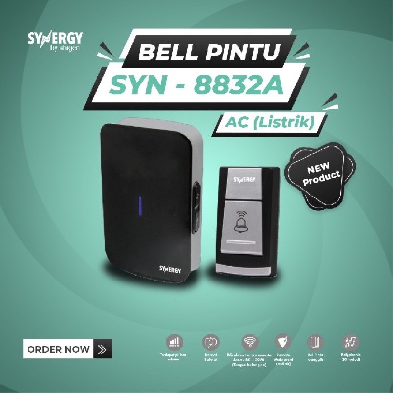 Jual Bel pintu Synergy SYN-8832A (AC) Listrik | Shopee Indonesia