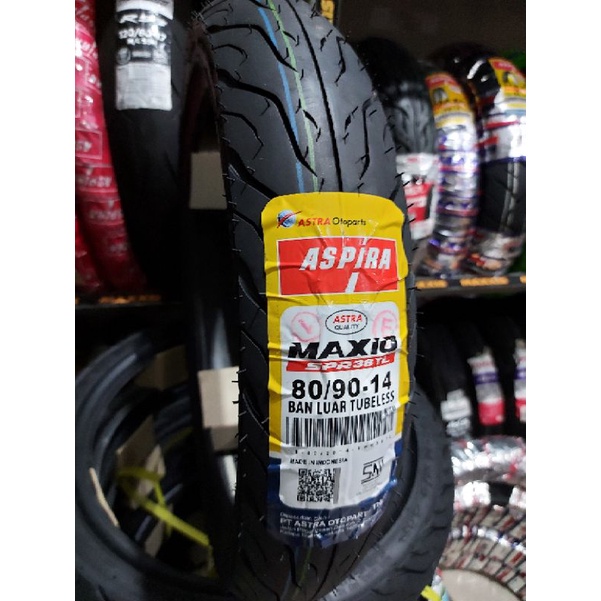 Jual Ban aspira maxio SPR 38 TL 80 / 90 -14 TUBLESS untuk matik Ban honda | Shopee Indonesia