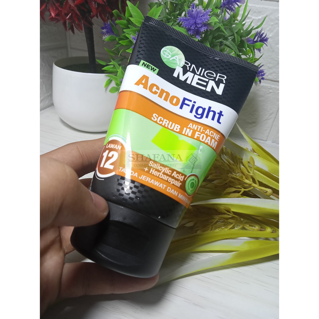 Jual GARNIER Men Acno Fight Anti-Acne SCRUB IN FOAM 100 ml | Shopee Indonesia