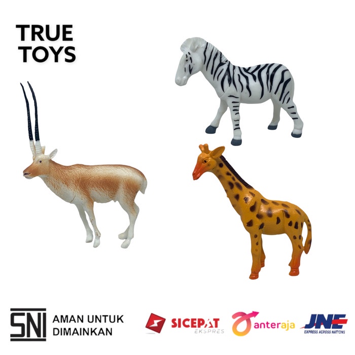 Jual TRUE TOYS Mainan edukasi binatang Zebra Antelope dan Jerapah ...
