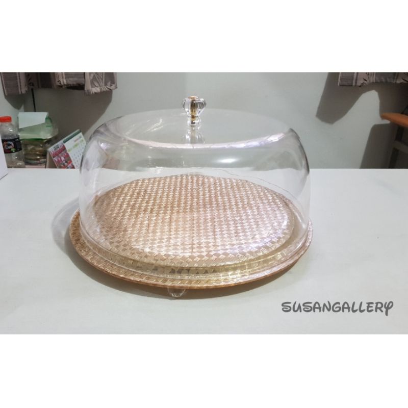 Jual Tempat Kue Bulat Dengan Tutup Food Grade 33 cm | Shopee Indonesia