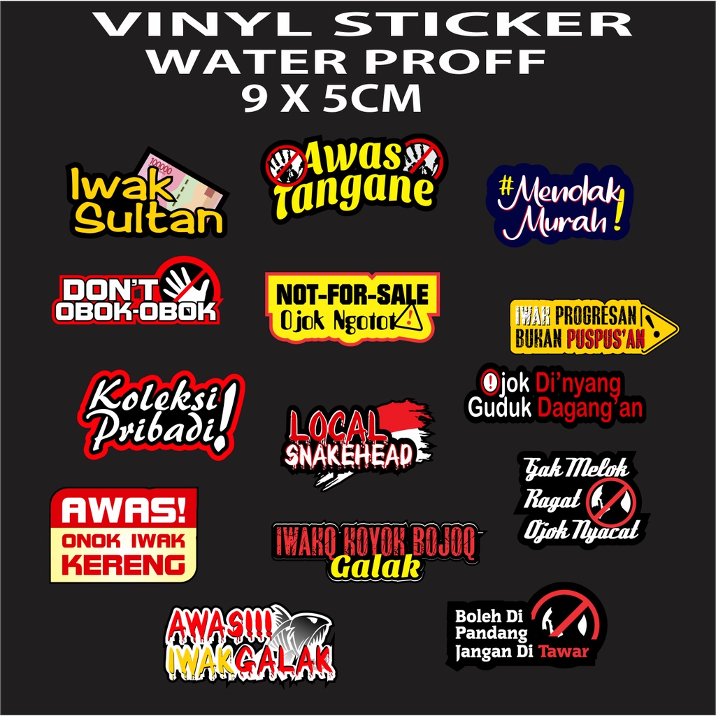 Jual STIKER AKUARIUM IKAN PREDATOR MINI UKURAN 9X5CM | Shopee Indonesia