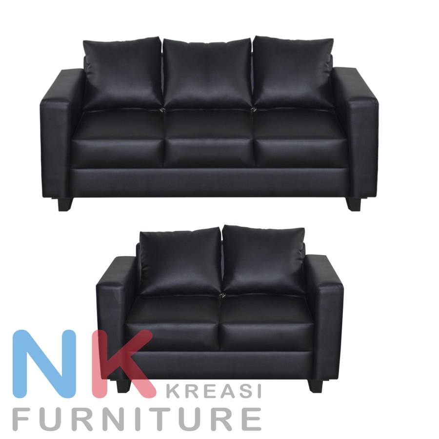 Jual Sofa Set kursi Ruang Tamu kantor Minimalis 3+2 seater | Shopee ...