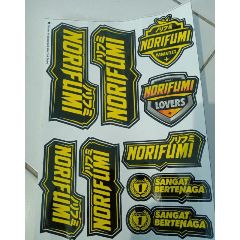 Jual stiker body norifumi original / stiker norifumi /tempelan bodi ...