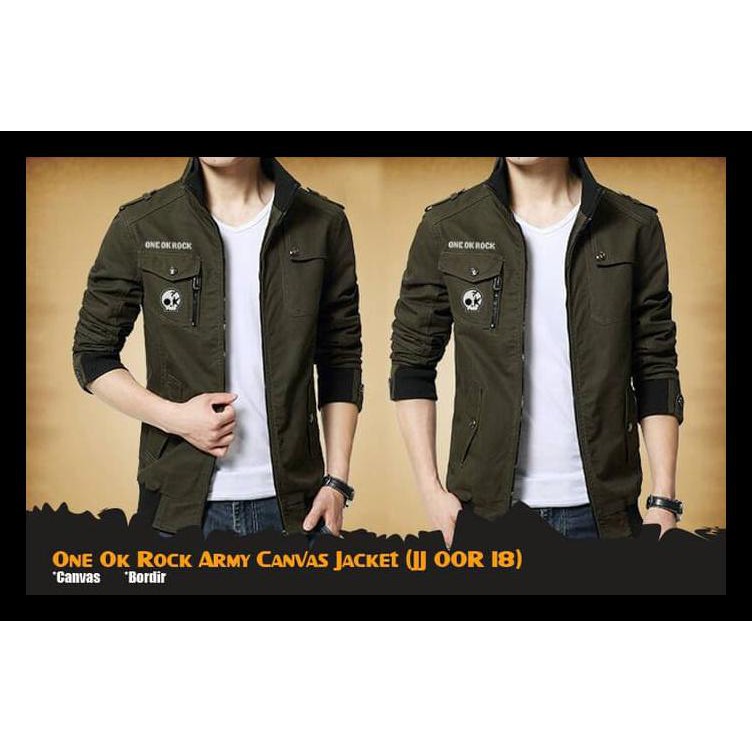 Jual Jaket Anime Band One Ok Rock Special Army Canvas Jacket (Jj Oor 18 ...