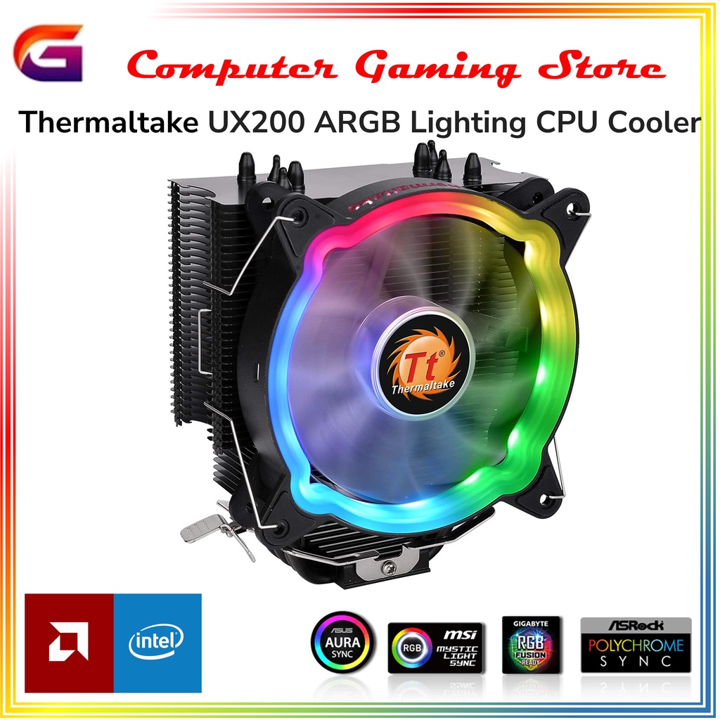 Jual Thermaltake UX200 ARGB Lighting CPU Cooler - Fan prosesor Intel ...